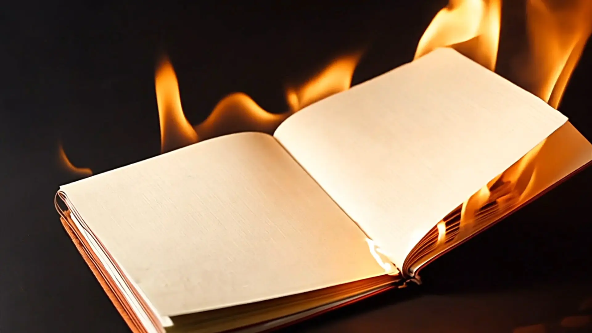 Burning Book Fire Effect Background For Title Animations | Videos